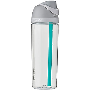 Owala FreeSip Clear Water Bottle with Straw for Sports and Travel, BPA-Free, 25-Ounce, Hint of Grape