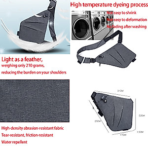 2023 New Personal Flex Bag, Fashion Canvas Anti-thief Slim Sling Bag, Side Crossbody Backpack for Outdoor (Black, Right)