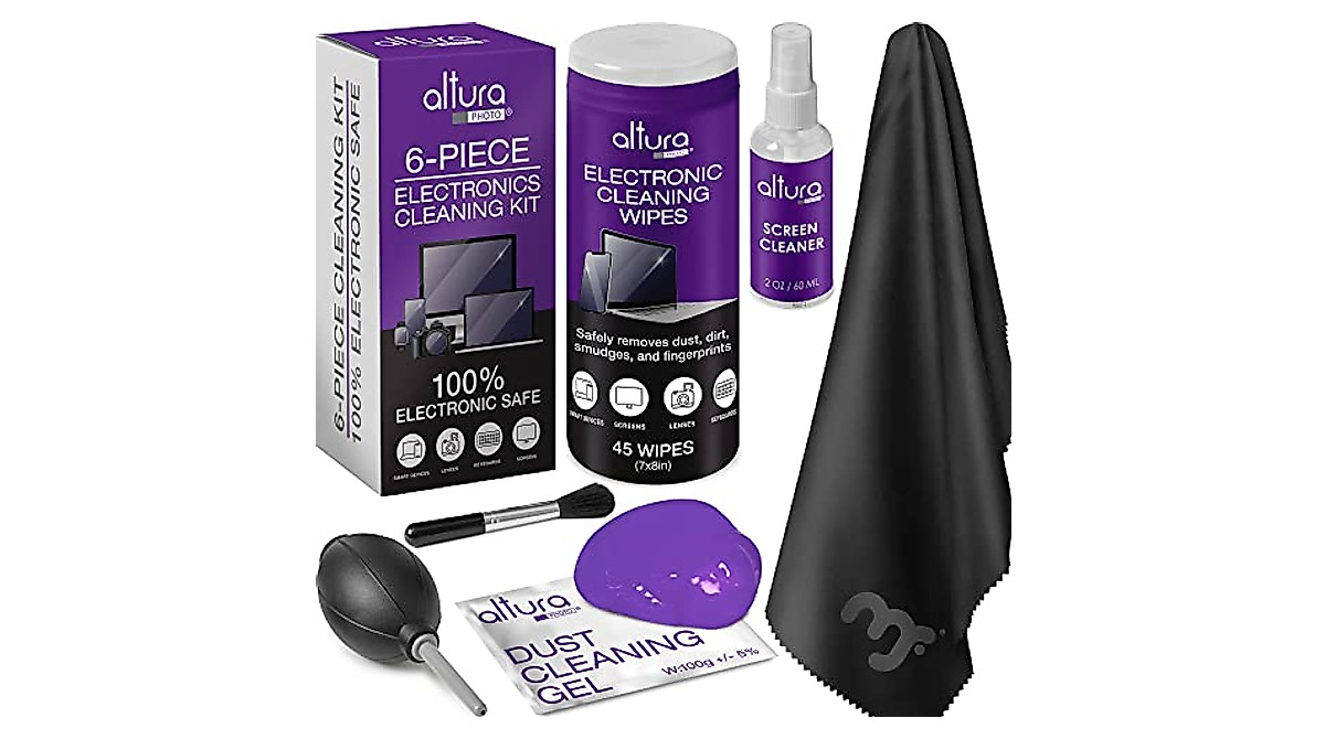 Computer & Screen Cleaning Kit by Altura - 6-Piece Electronic Cleaning Set