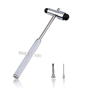 6 Piece Student Diagnostic Kit - Reflex Hammer and Tuning Fork Set C 128 and C 512. Includes Wartenberg Pinwheel, Penlight and Bandage Scissors 7.5”
