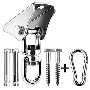 EXCELFU Hammock Hanging Kit, 1000 lb Capacity Heavy Duty 360° Rotate Swing Hangers Suspension Hooks for Swing, Chair, Yoga, Multiple Indoor Outdoor Gym