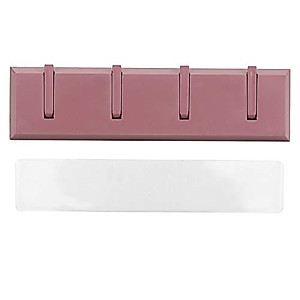 Fydun Wall Row Hook Pu Coat Key Holder Door Hat Hanger for Bathroom Wall Door Decor for Home Use, Multifunctional Accessory (Deep Meat)