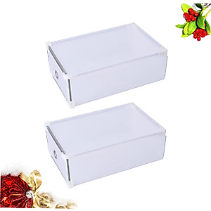 PACKOVE Shoes Organizer for Women 2 Pack Drawer Boxes for Women's Shoes Storage