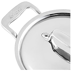 All-Clad Specialty Stainless Steel Ramekin with Lid 2 Piece Oven Broiler Safe 600F Pots and Pans, Cookware Silver