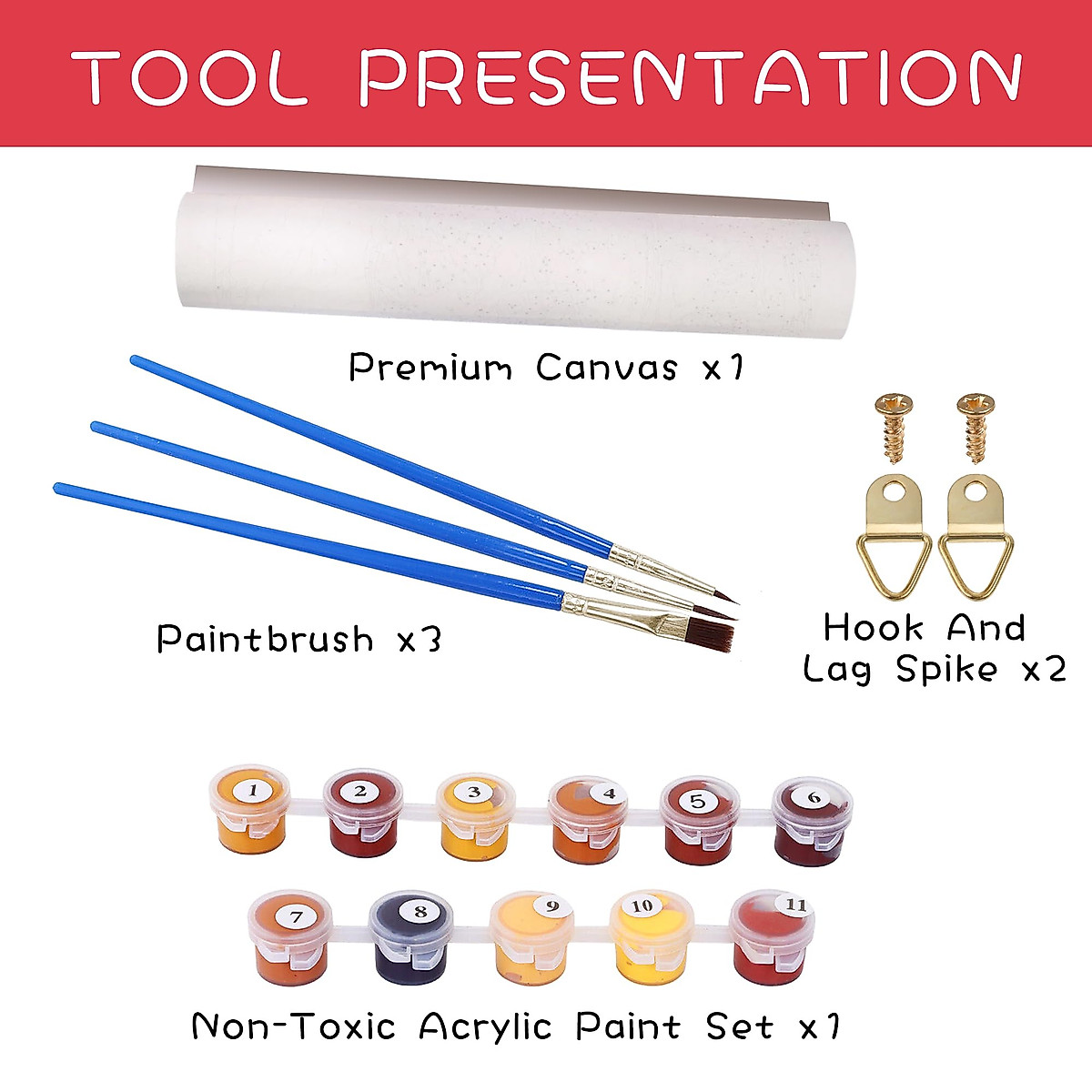 SKRYUIE Paint by Numbers Christmas for Adults, Acrylic Oil Painting by Numbers Kits for Beginner with Paintbrushes Brushes Paintwork Art Canvas for Home Decor 16x20 inch / 40x50 cm B1414