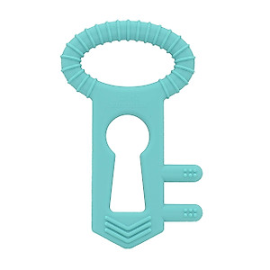 The Teething Key by Eztotz | Made in USA - BPA Free Silicone Baby Teether Toy for Infants Babies Toddlers | 0+ Months Easy Grip Multiple Texture Molar Reach - Great Baby Shower Registry Gift