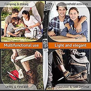 Bundle of 2 Items - Pocket Knife - Tactical Folding Knife - Knife with Fire Starter Paracord Handle - Best Pocket Knife for Urban Work Hobby Unboxing - Stocking Stuffers for Men - Gift for Men Women