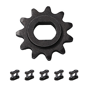 KAMIER 11T Teeth 25H Chain Motor Sprocket with Master Links Replacement for Razor MX650 MX500 SX500 Mcgrath RSF650 Dirt Rocket Bike Kids Electric Scooter Mini Bike Go Kart Cart MY1020 DC Motor Parts