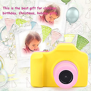 Children SLR, Children's Toy Camera Digital Video Camera HD Children Video Camera, Toy Birthday Gifts for Children(Pink yellow)