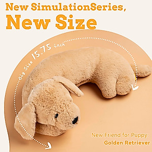 Extragele Heartbeat Puppy Toy Heartbeat Stuffed Animal for Dog Anxiety Relief and Calming Aid, Dog Heartbeat Toy for Puppy Sleep Aid Crate Training, Puppy Essential Puppy Needs, Golden