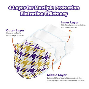 SOOQOO KF94 Mask,60 Pack Disposable Printed Face Mask,Pack of 6(Audlt)