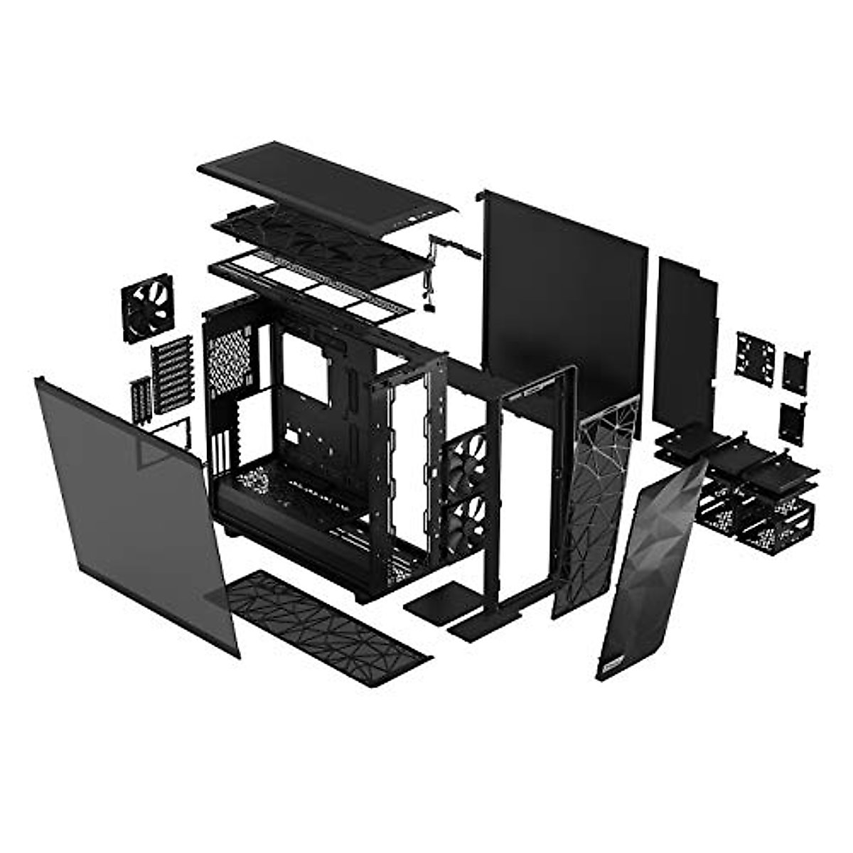 Fractal Design Meshify 2 XL Black ATX Flexible Light Tinted Tempered Glass Window Full Tower Computer Case