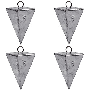 Pyramid Sinkers Fishing Weights Fishing Sinker Weights Pyramid Weights Surf Fishing Weights Saltwater Ocean Fishing Gear Tackle 1oz 2oz 3oz 4oz 5oz 6oz 8oz