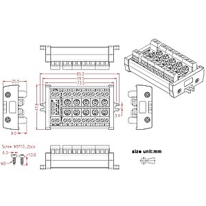 Dimmer Control 10-Lights LED Hub Distribution Module, AC/DC 5 to 24V Input, for HO/N/O Train Model