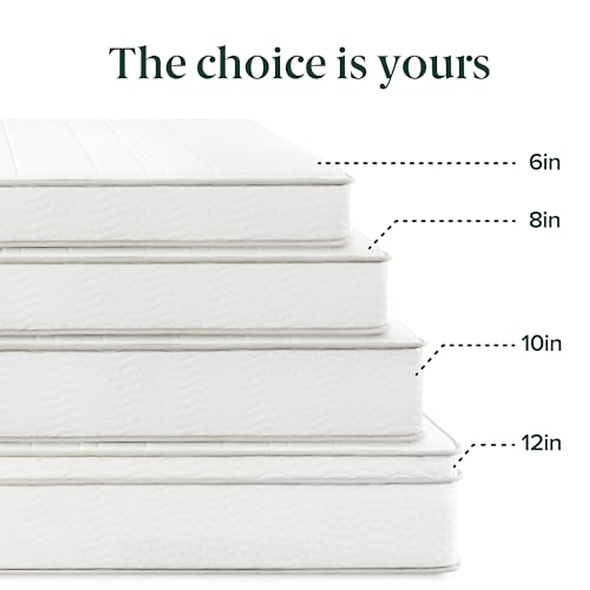 ZINUS 12 Inch Foam and Spring Hybrid Mattress [New Version], King, Fiberglass Free, Medium Firmness, Durable Support, Certified Safe Foams & Fabric, Mattress in A Box