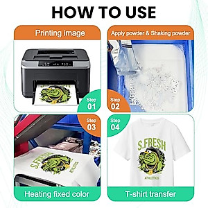 DTF Powder White 1KG/35.3 oz Digital Transfer Hot Melt Adhesive, Pretreat Powder for Ep L1800 Printer(White/1KG)