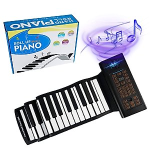 88 Keys Portable Piano With Storage Bag,Keyboard Hand Roll Piano,Roll Up Keyboard Piano, Foldable Piano,Roll Out Piano,Kids Keyboard Piano, Travel Piano …