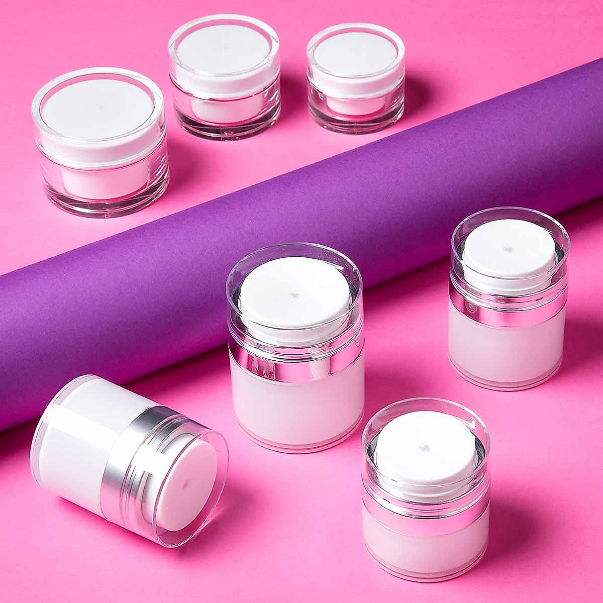 Cosmetic Packaging Now Echo Airless Jar (30 ML, Matte Silver)