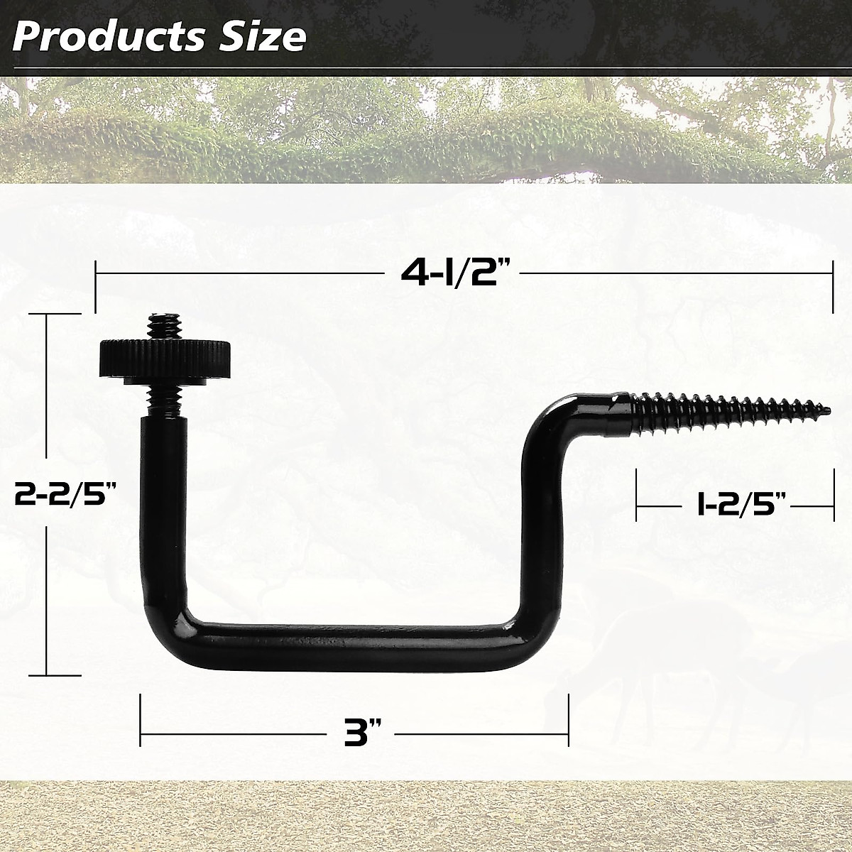 Foricx Trail Camera Mount, Trail Camera Holder, Hunting Accessory, 3 Pack Tracking Camera Bracket, Tree 1/4" x 20 Screw Mounting Brackets for Reliable Camera Placement，Trailcam Holder for Hunting