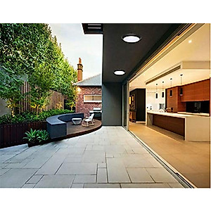 GRUENLICH LED Flush Mount Ceiling Lighting Fixture, 9 Inch Dimmable 15.5W, 1050 Lumen, Aluminum Housing Plus PC Cover, ETL and Damp Location Rated, 2-Pack, Bronze Finish-3000K