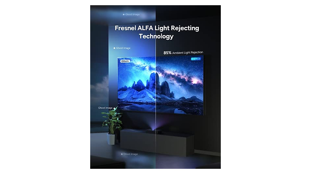 WEMAX PSF01 100-Inch ALR Projector Screen | Bright 4K/8K UHD Display