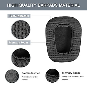 G933 Replacement Headset Earpads Ear Cushion Ear Cover Breathable Mesh Ear Pads Earmuff Repair Parts Compatible with Logitech G633/G933 Gaming Headphones(Black/Fabric)