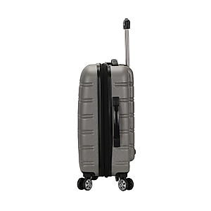 Rockland Melbourne Hardside Expandable Spinner Wheel Luggage, Silver, 2-Piece Set (20/28)