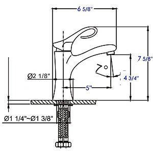 ALFI brand AB1295 Single Lever Bathroom Faucet, Brushed Nickel