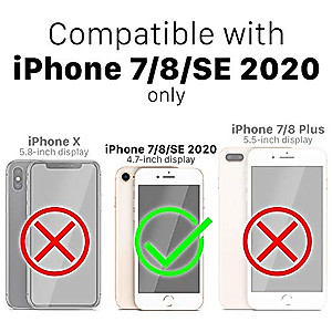 VENA vCommute Wallet Case Compatible with Apple iPhone SE3 2022 / SE 2020, iPhone 8 7 (4.7"-inch), Flip Leather Cover Card Slot Holder with Kickstand - Space Gray