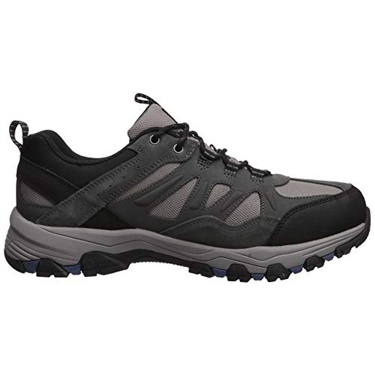 Skechers Men's Selmen-Enago Trail Oxford Hiking Shoe, Grey, 9.5 Extra Wide US