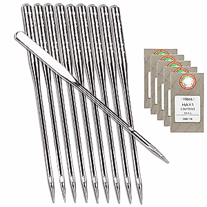 50 Pcs Sewing Machine Needles for Brother, Size 100/16 130/705H HAx1 Embroidery Machine Needles for Brother Sewing Machine (5 Pack of 10 Needles)