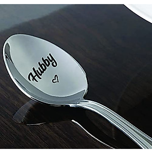 Valentine Gift for Boyfriend - Romantic Husband Gift For Just Married | Newly Wed Couple Gift | Christmas Gift For Husband | Hubby - Engraved Spoon for Men | Birthday Gifts for Hubby