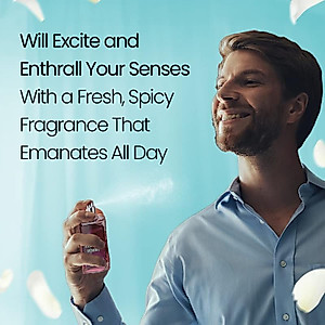 NovoGlow Hope Homme for Men - 100ml Eau De Parfum Spray for Men - Spicy Floral & Intense Fragrance Warm Scent Lasts All Day Long Includes Carrying Pouch Gift for Men for All Occasions