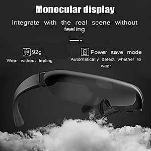 KTROK AR Glasses, Video Display Glasses with 13MP Camera, 1920 * 1080 Resolution, Pocket-Size AR Smart Glasses for Movies, Gaming, Entertainment