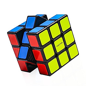 YOCTYISE 3D Cube:Best 3x3 Puzzle Magic Toy;Super-Durable,Smooth Vivid Colors,Turns Quicker Than Original Speed Cubing (Black)