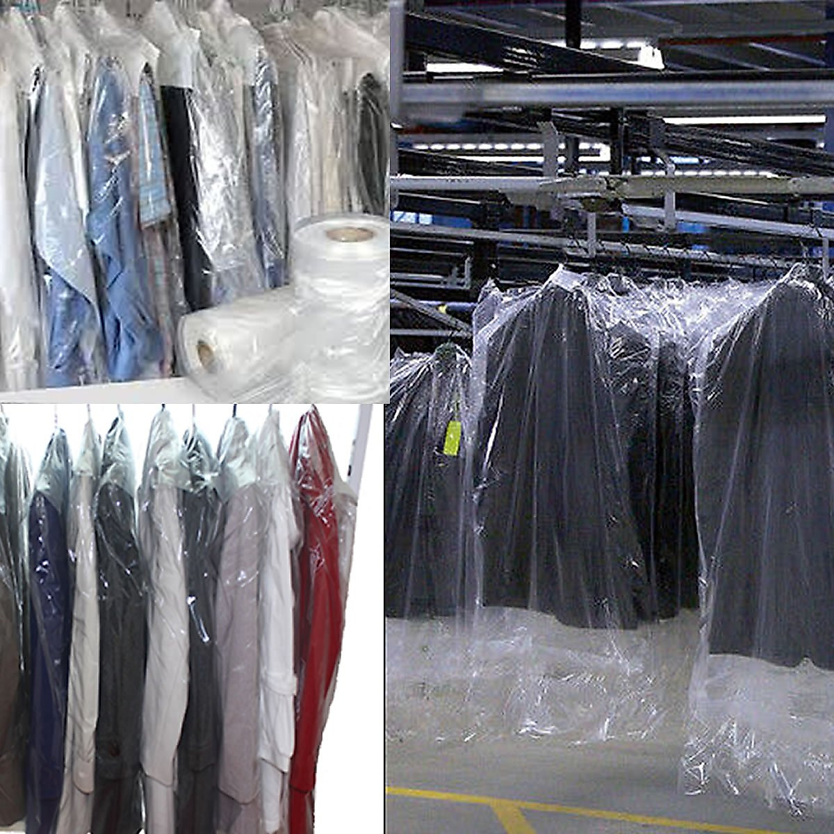 Garment Clear Bags .65 Mil DRY CLEAN LAUNDRY BAGS 32",38",40",44",54",60",72" AVAIL (40"x21"X7")