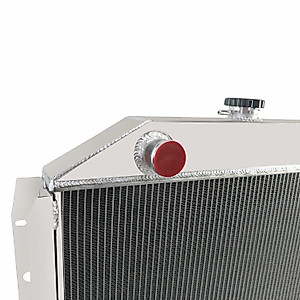 OzCoolingParts 66mm 4 Row Core Aluminum AE833 Radiator for 1966-1979 F100 F150 F250 F350 Bronco Chevy V8 Engine