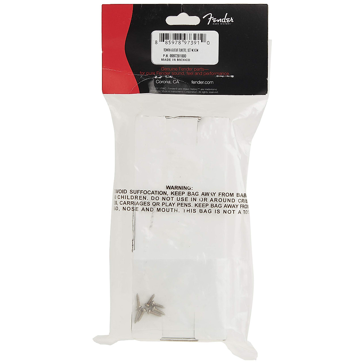 Fender Road Worn Vintage Style Electric Guitar Tuning Machine Heads & F Neckplate Chrome