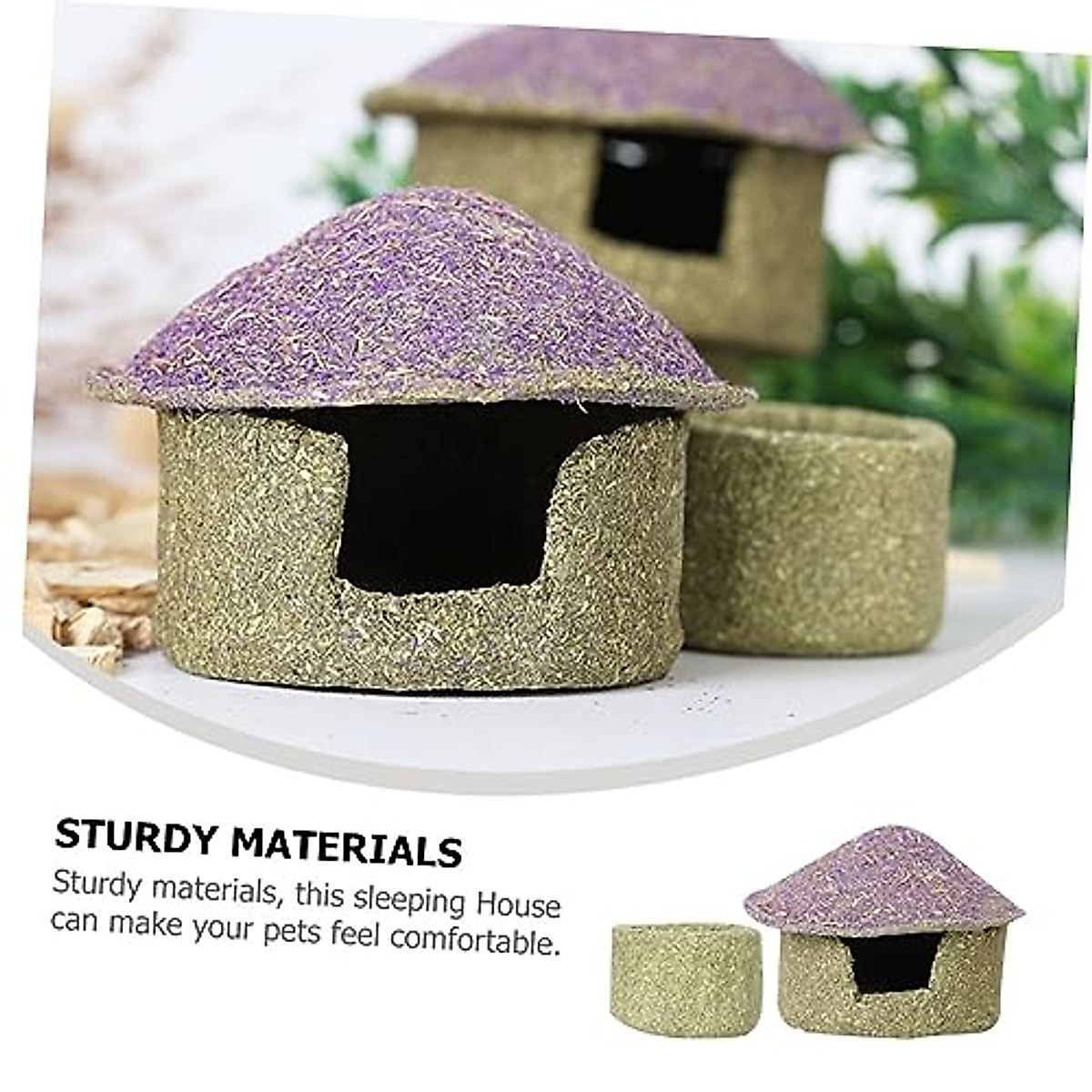 balacoo 1 Set Guinea Pig Accessories Toys Guinea Pig Treats Rat Supplies Chinchilla House Hedgehog Accessories Hideout for Small Animal Hedgehog Supplies Hamster pet House Timothy Grass