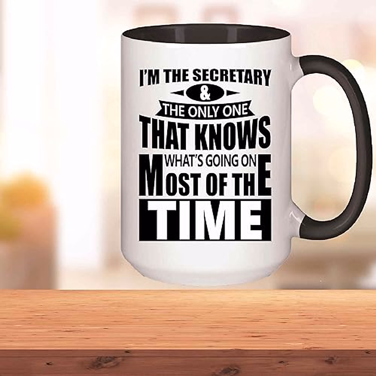 Humorous Gift Secretaries - Secretary's Day Gift For Sister - Funny Design Showing What's Going On - 11oz 15oz Inner Color Accent Mug