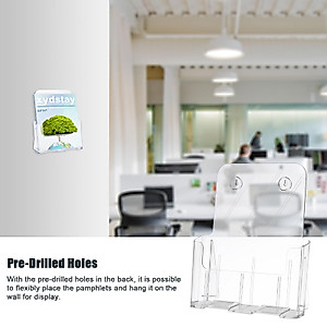 xydstay Acrylic Brochure Holder 8.5x11 Inches Slant Back Design, Clear Display Stand, Plastic Table Stand Sign Holder,Pamphlet Holder Flyer Holder, Acrylic Display Stand, Acrylic Table Signs Plastic