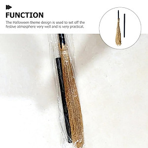 Cabilock Masquerade Witch Broom Wooden Household Model