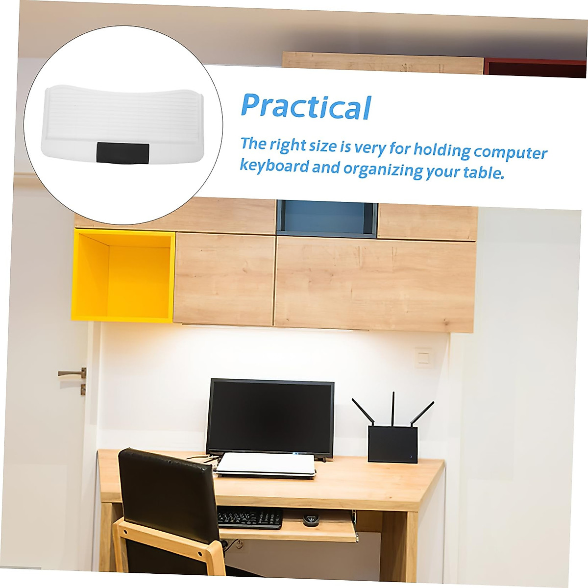 STOBOK Keyboard Tray Under Desk Slide Desk Pp Aluminum Space Saving Out Office Keyboard Stand