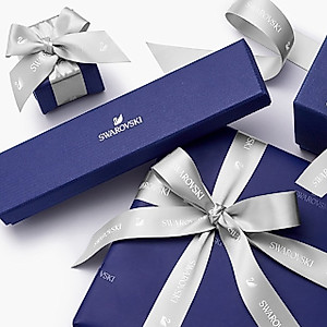 Swarovski Duo Moon Pierced Earrings, Teal, Mixed Plating