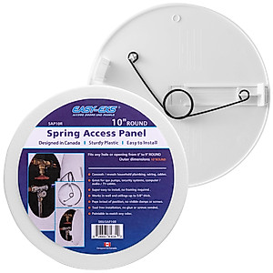Easy-Exs 10" Round Access Panel for Ceiling and Wall - Adjustable from 6 to 9 inches - Ceiling Hole Cover - for Electrical, Plumbing, Cables, HVAC, Speaker and LED Holes - Durable Plastic Panel