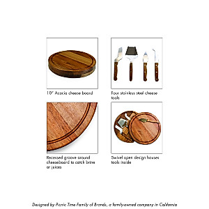 Toscana Monogram Initials A Personalized Acacia Circo Cheese Cutting Board & Tools Set