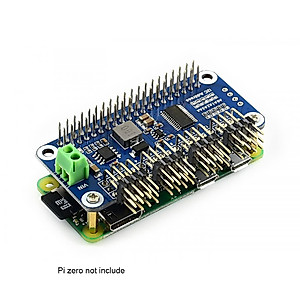 Coolwell Servo Driver HAT for for Raspberry Pi 4B+ 4B 3B+ 3B 2B+ Zero W WH Jetson Nano 16-Channel, 12-Bit, I2C Interface Right Angle Pinheader