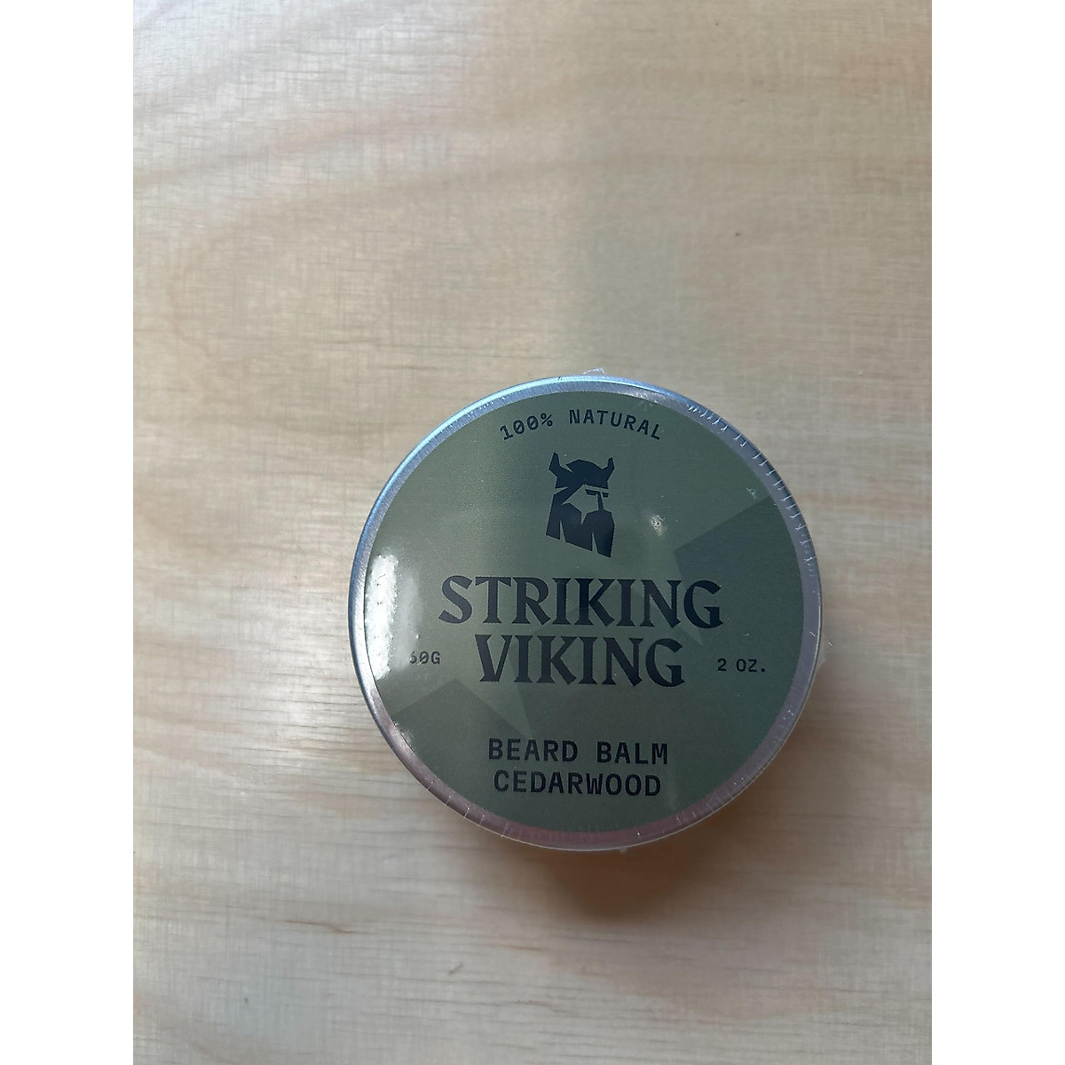 Striking Viking Beard Balm for Men - Leave-In Beard Conditioner - Styling Balm with Natural Butter - Argan & Jojoba Oils, Strengthens & Softens (Cedar Scent, 2 Oz) - Mustache Wax