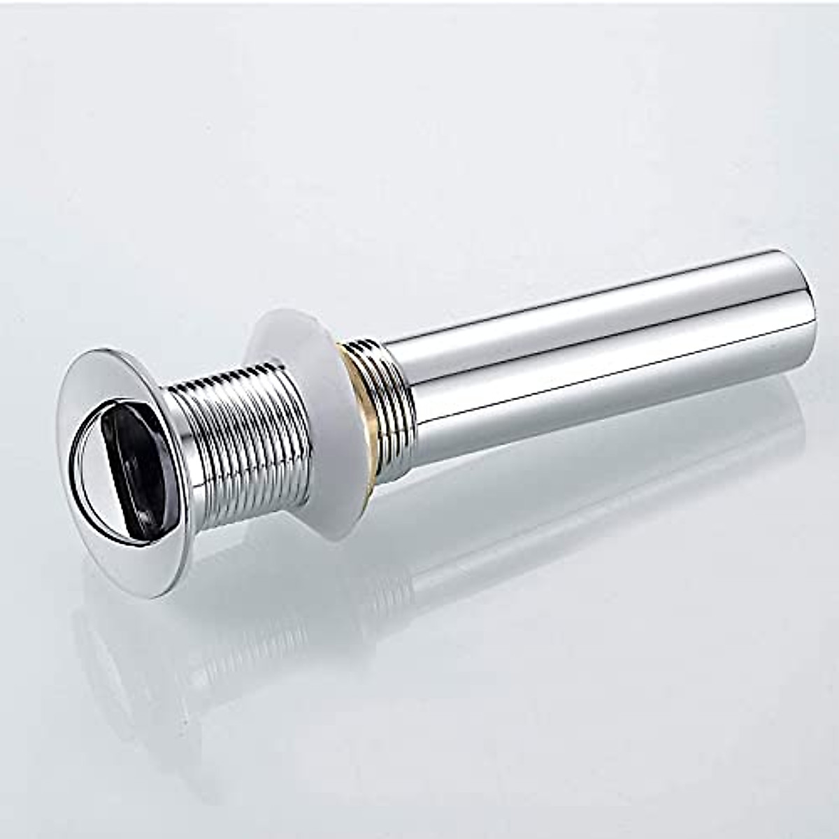 LMMDDP Flip Up Drain Stylish Swivel Style Stopper, Lavatory Vessel Sink Drains Size 36mm without Overflow Copper Finished (Size : Without Overflow)