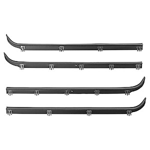 Inner & Outer Window Sweep Felts Seals Weatherstrip 4 Pc Kit Set for Ford Truck